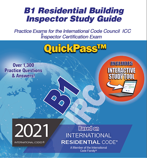 B1 Residential Building Inspector QuickPass Study Guide Based On 2021 ...
